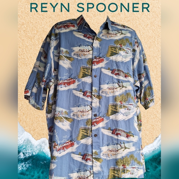reyn spooner | Shirts | Reyn Spooner Xxl Vintage Beach Cruising | Poshmark